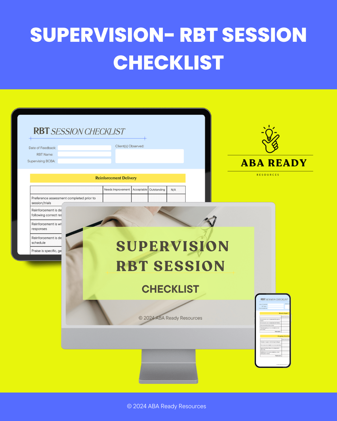 SUPERVISION- RBT SESSION CHECKLIST – Behavior Analyst Resource Center