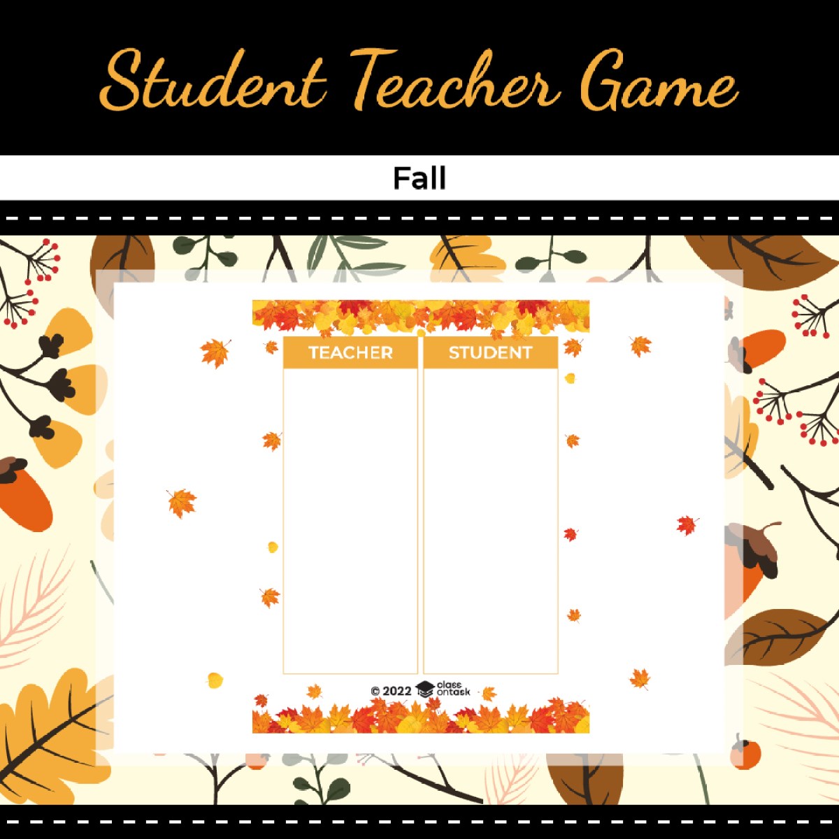 Student Teacher Game – Fall Theme – Behavior Analyst Resource Center