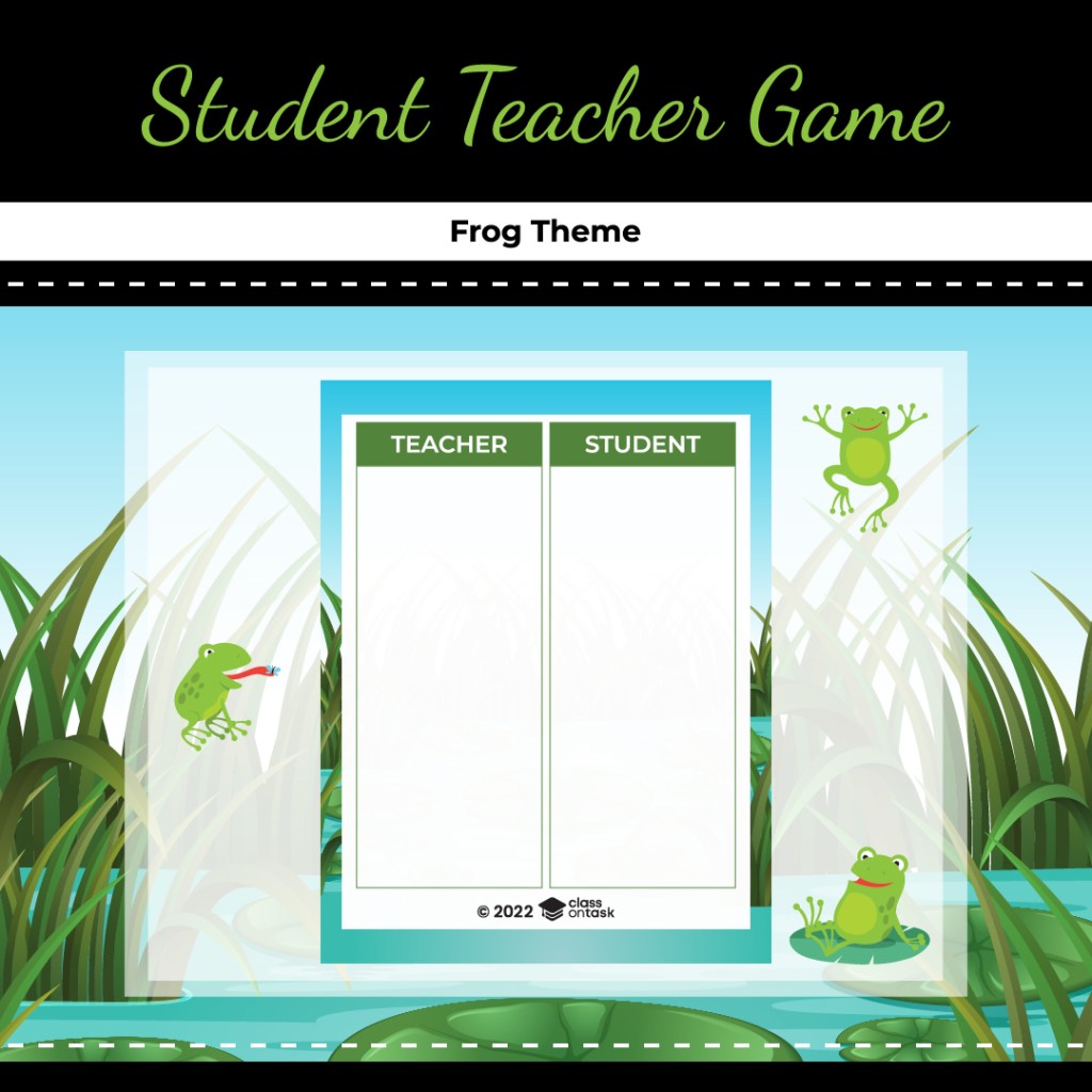 Student Teacher Game – Frog Theme – Behavior Analyst Resource Center