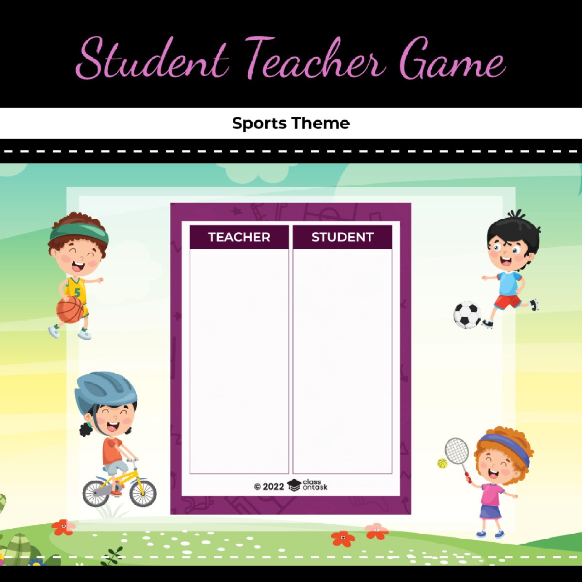 Student Teacher Game – Sports Theme – Behavior Analyst Resource Center