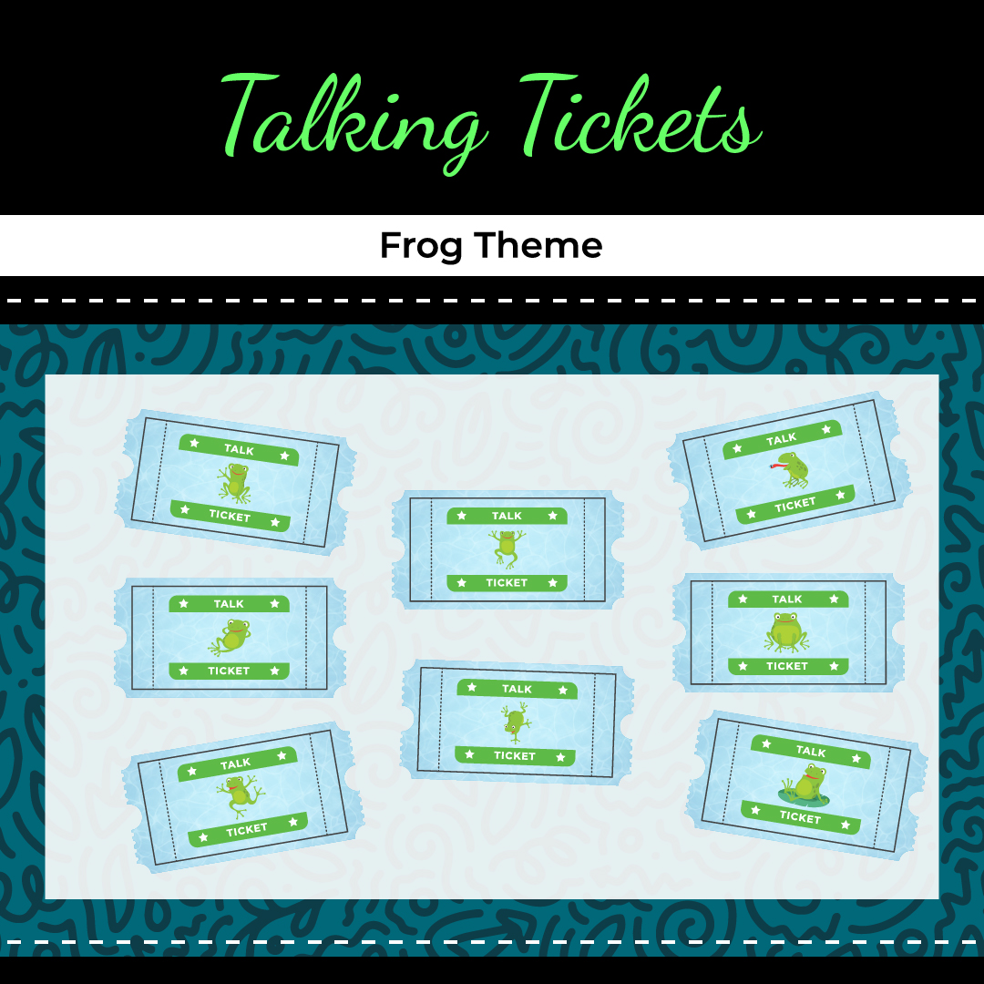 Talking Tickets – Frog Theme – Behavior Analyst Resource Center