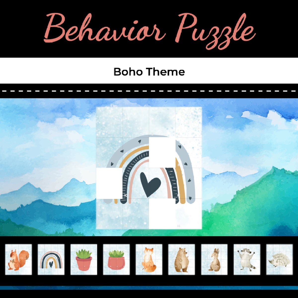 Behavior Puzzle – Boho Theme – Behavior Analyst Resource Center