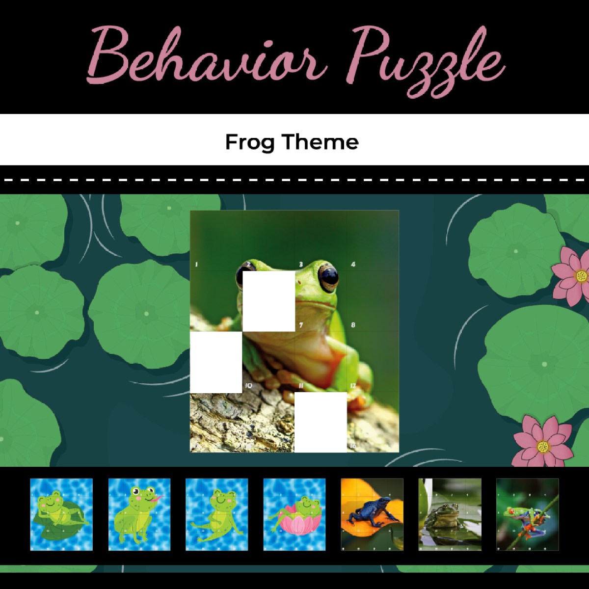 Behavior Puzzle – Frog Theme – Behavior Analyst Resource Center