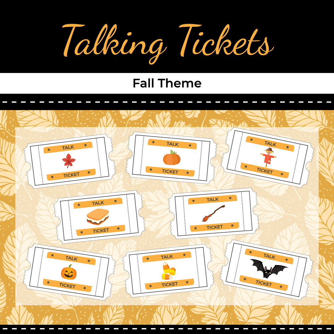 Talking Tickets – Fall Theme – Behavior Analyst Resource Center