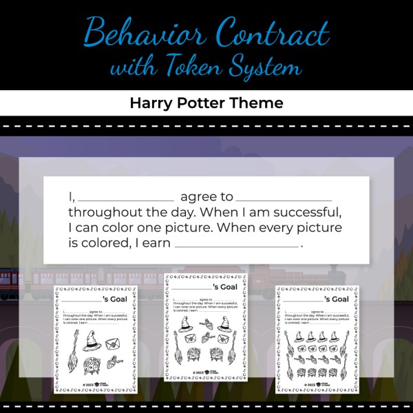 Behavior Contract with Token System – Harry Potter Theme – Behavior ...