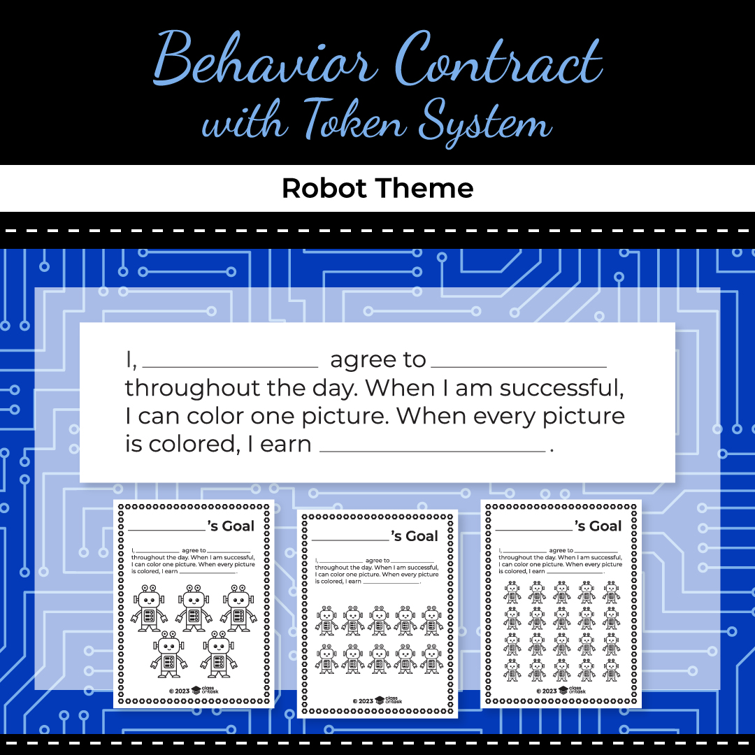 Behavior Contract with Token System – Robot Theme – Behavior Analyst Resource Center