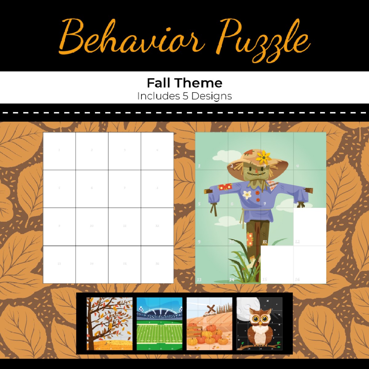 Behavior Puzzle – Fall Theme – Behavior Analyst Resource Center