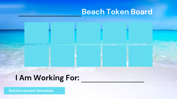 Beach Theme Token Board & Tokens (1) – Behavior Analyst Resource Center