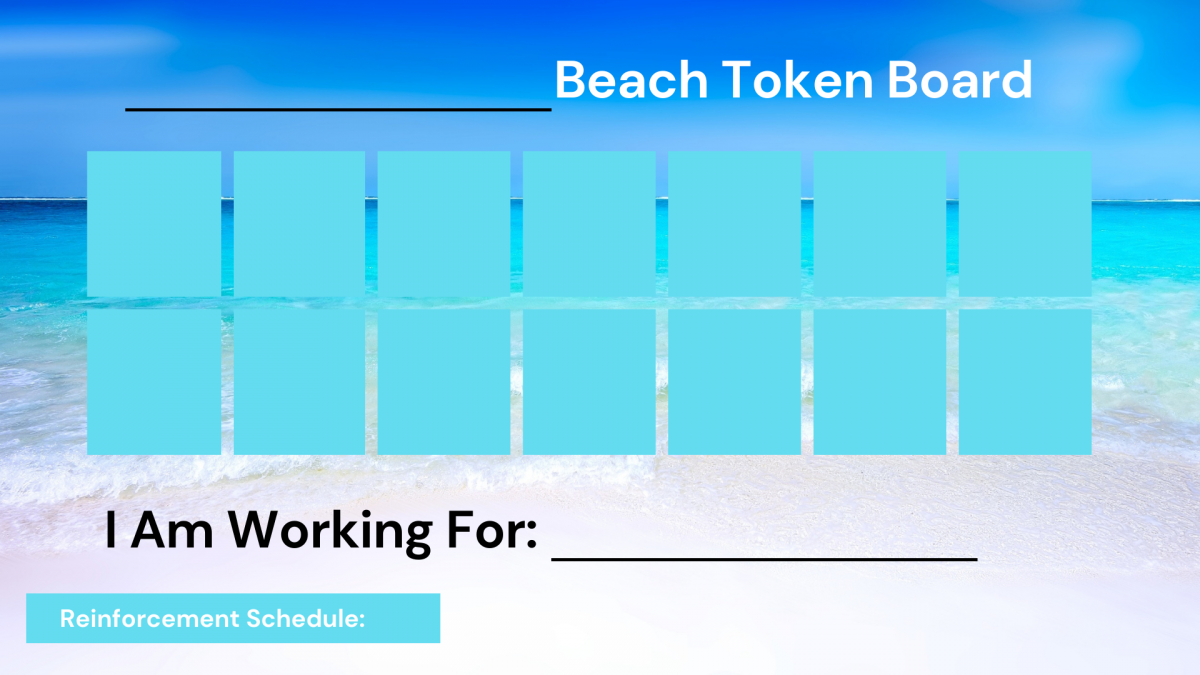 Beach Theme Token Board & Tokens (2) – Behavior Analyst Resource Center