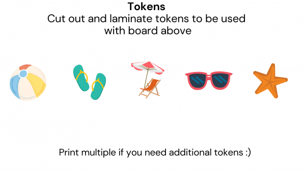 Beach Theme Token Board & Tokens (3) – Behavior Analyst Resource Center