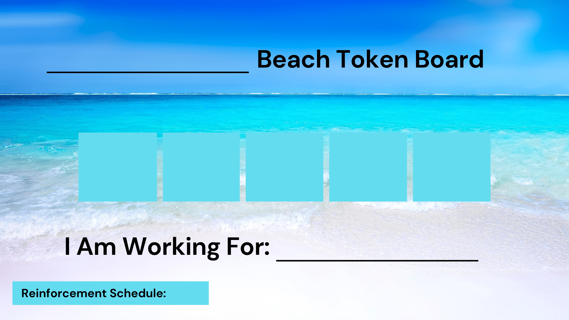 Beach Theme Token Board & Tokens – Behavior Analyst Resource Center