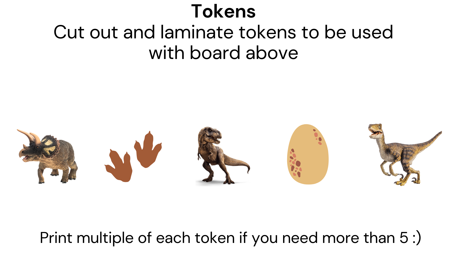 Dinosaur Theme Token Board & Tokens (2) – Behavior Analyst Resource Center