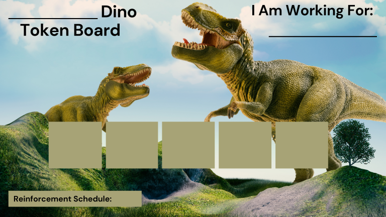 Dinosaur Theme Token Board & Tokens – Behavior Analyst Resource Center
