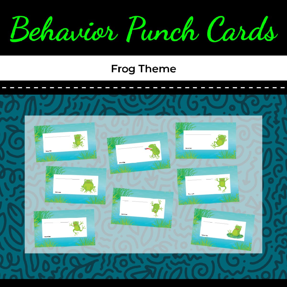 Behavior Punch Cards – Frog Theme – Behavior Analyst Resource Center