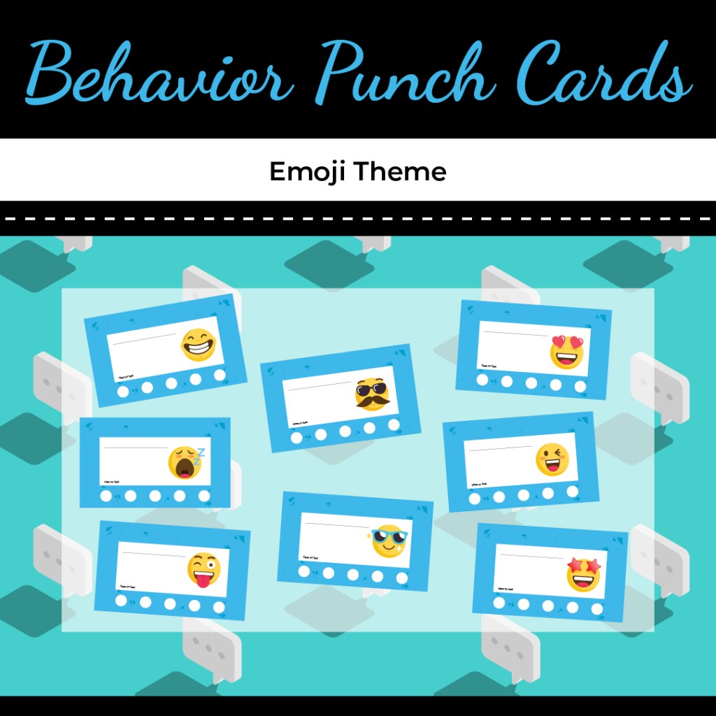 Behavior Punch Cards – Emoji Theme – Behavior Analyst Resource Center