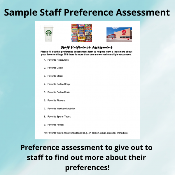 Staff Preference Assessment – Behavior Analyst Resource Center