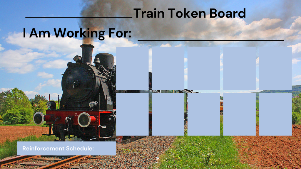 Train Theme Token Board & Tokens (2) – Behavior Analyst Resource Center