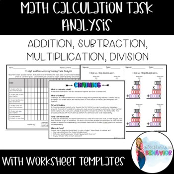 Math Calculation Task Analysis Bundle – Behavior Analyst Resource Center
