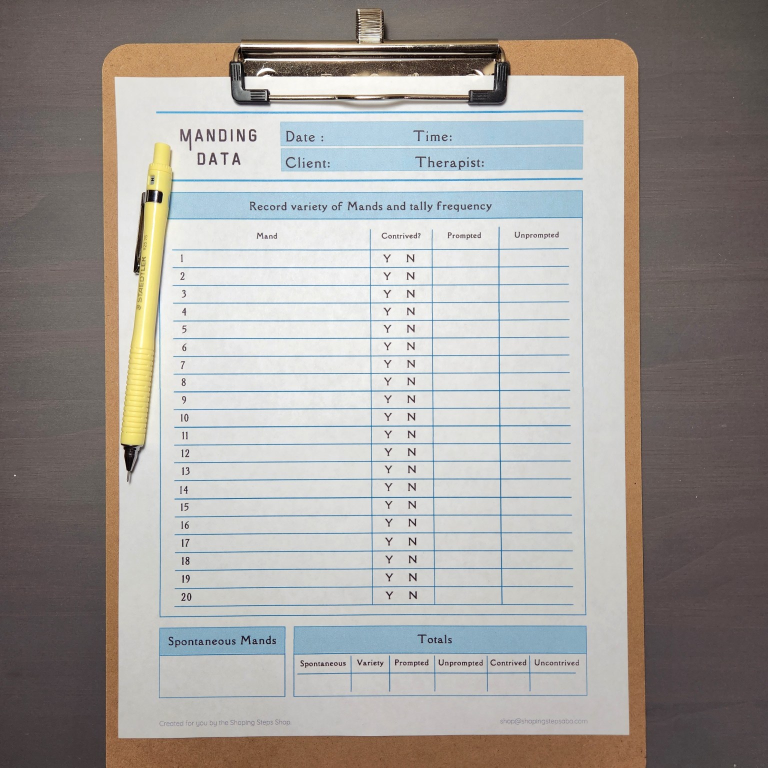 Session Notes bundle – Behavior Analyst Resource Center