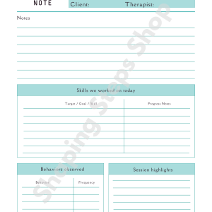 ABA SOAP Note 800 Examples & Guide – PDF – Behavior Analyst Resource Center