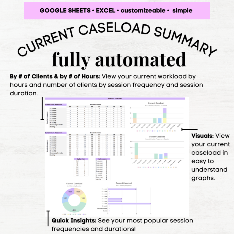 ABA RBT BCBA Caseload Planner, Caseload Planner, Caseload Organizer ...