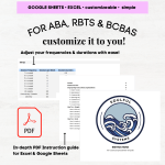 ABA RBT BCBA Caseload Planner, Caseload Planner, Caseload Organizer ...