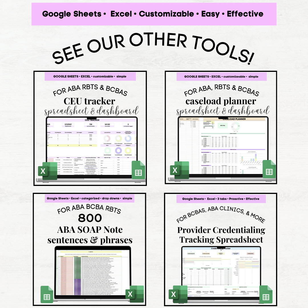 RBT Performance Evaluation Template, RBT Performance Checklist, RBT ...
