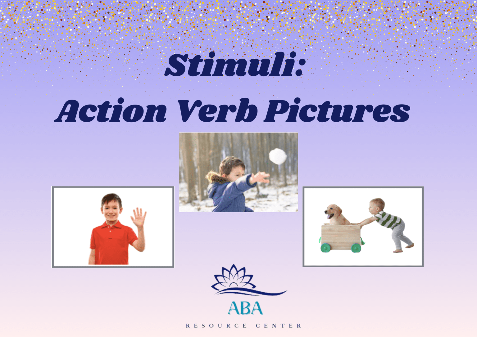 ABA Stimuli: Actions/Verb Flashcards – Behavior Analyst Resource Center
