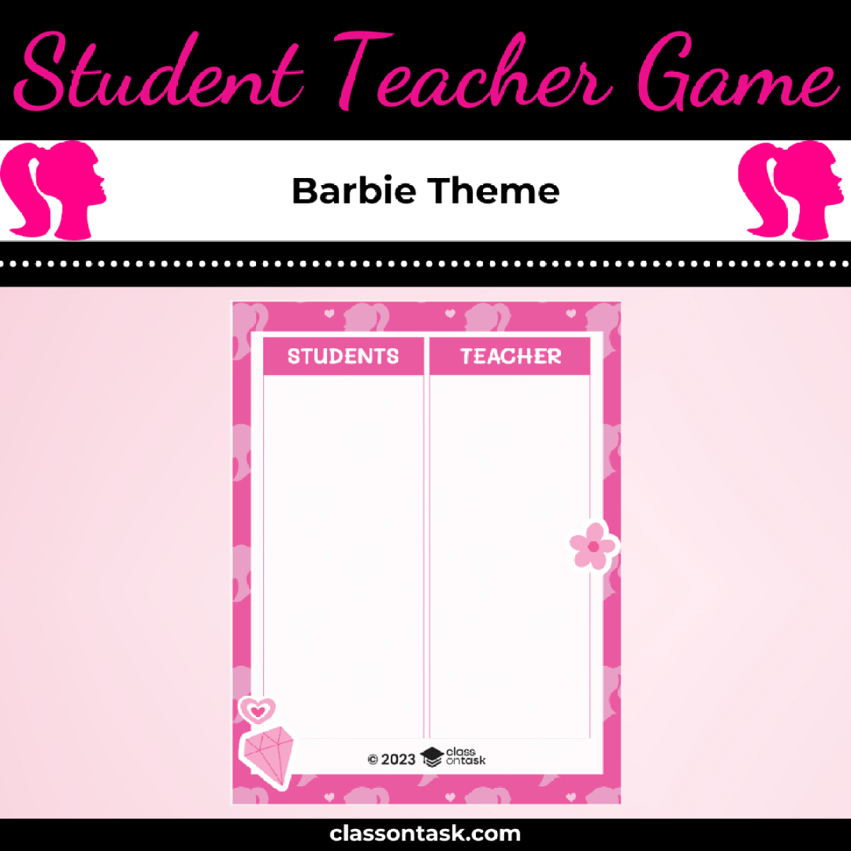 Student Teacher Game – Barbie Theme – Behavior Analyst Resource Center