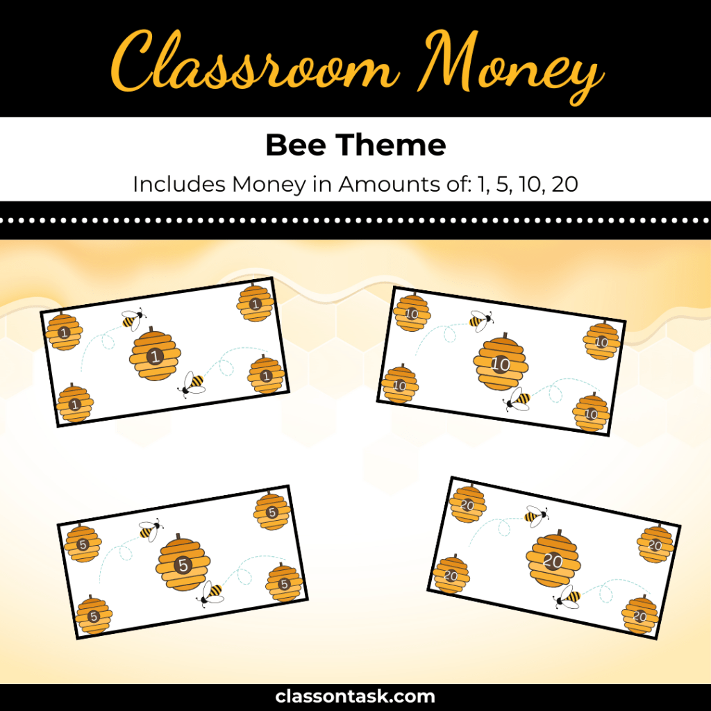 Classroom Money – Bee Theme – Behavior Analyst Resource Center