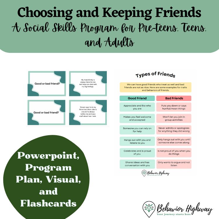 Choosing and Keeping Friends: Social Skills Program – Behavior Analyst ...