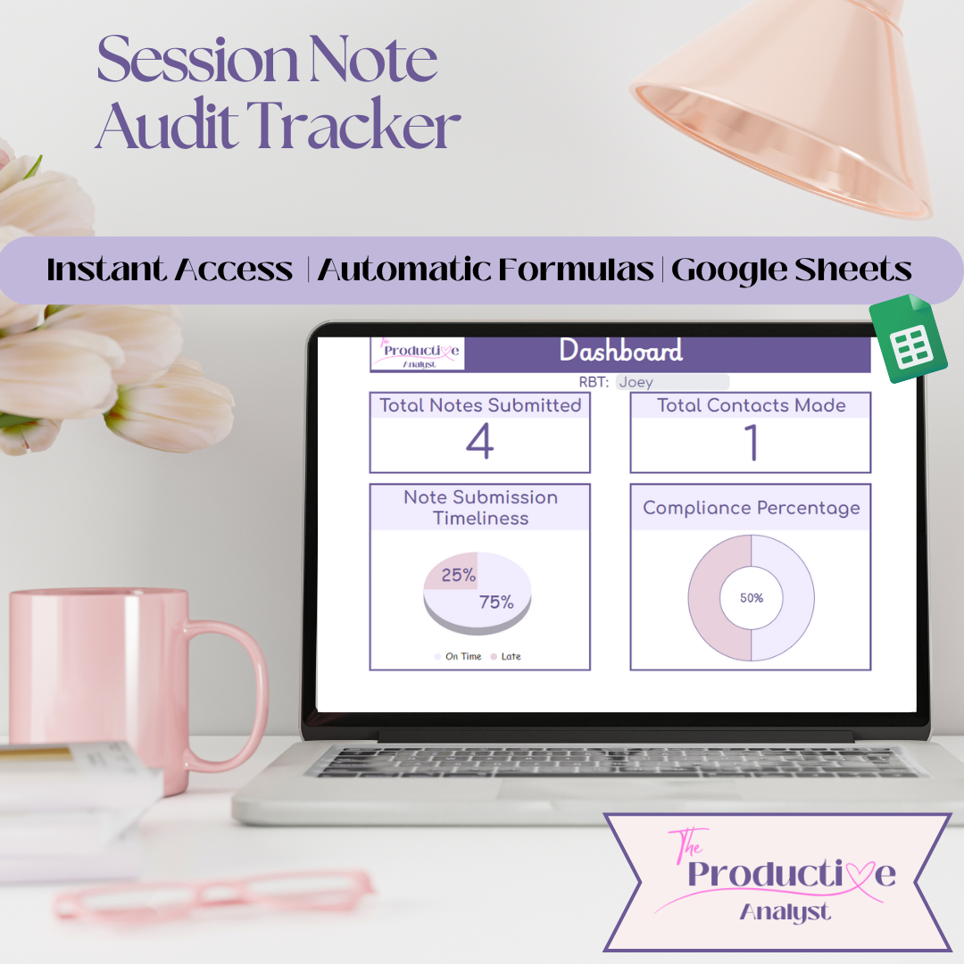 Session Note Audit Tracker | Editable Audit Spreadsheet With Dynamic ...