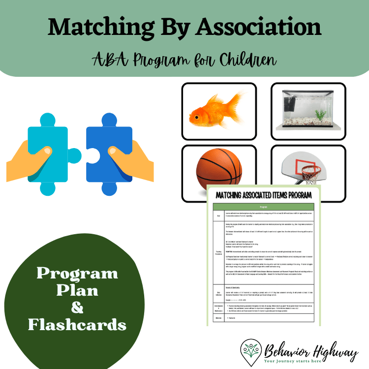 Match By Association ABA Program – Behavior Analyst Resource Center