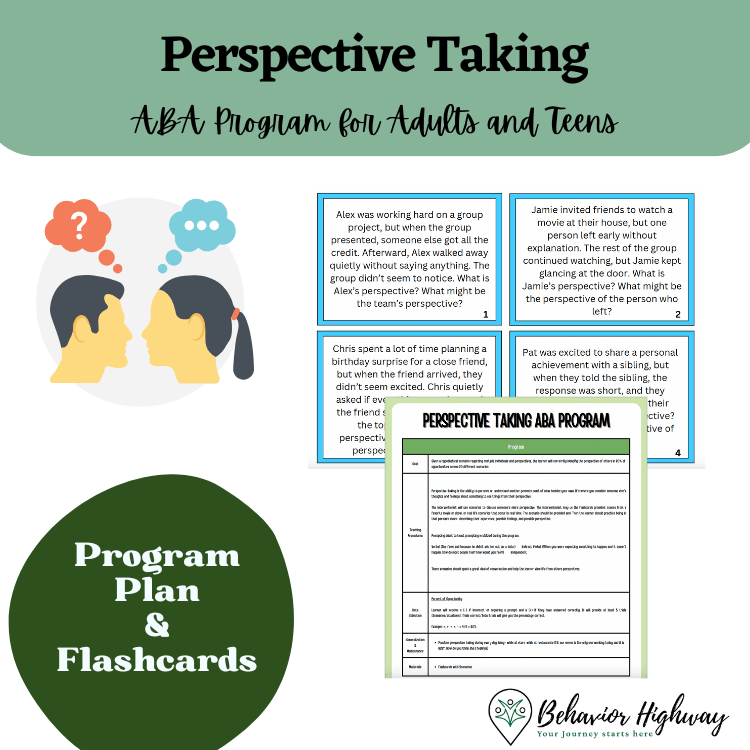 Perspective Taking ABA Program For Adults and Teens – Behavior Analyst ...