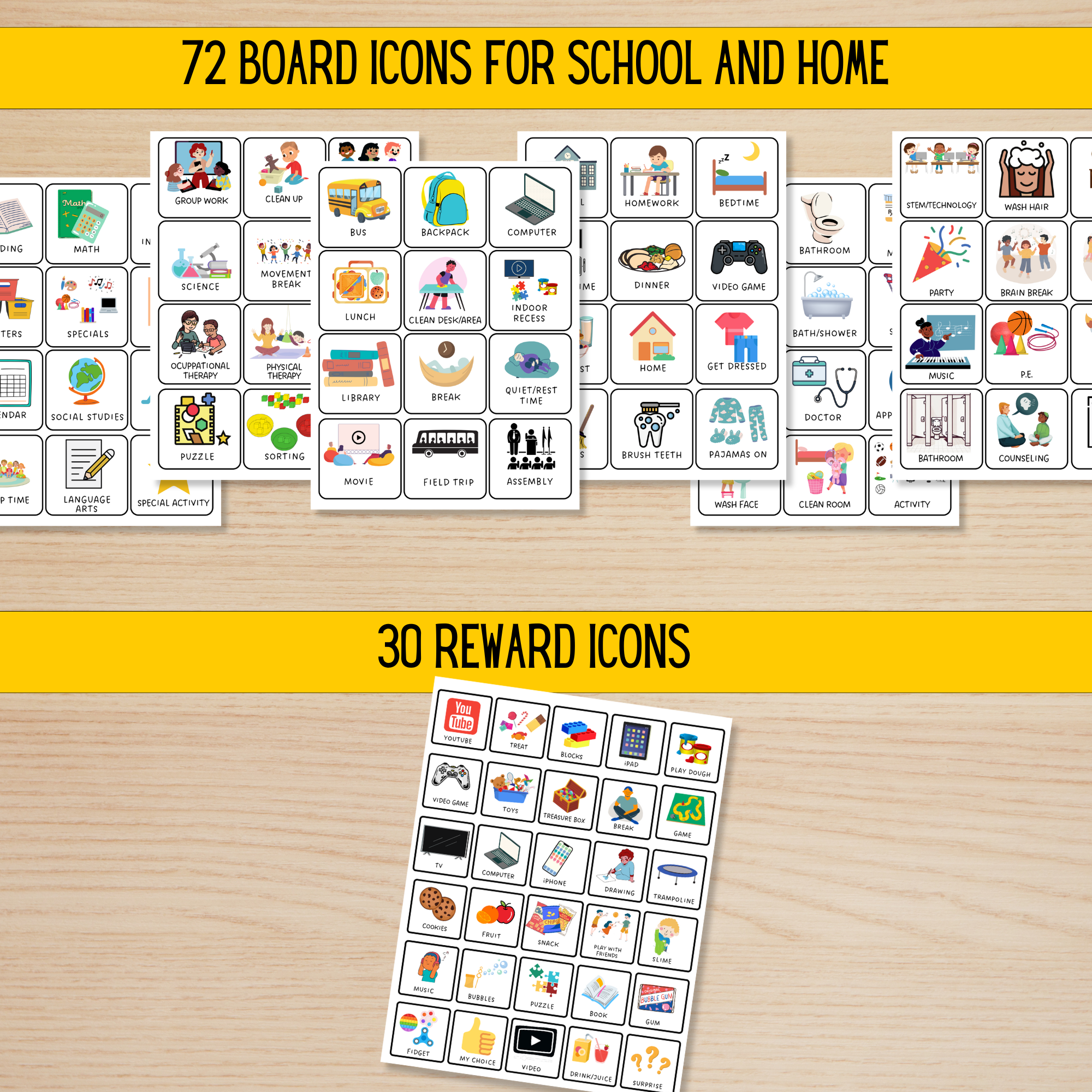 First-Then Board w/ Tokens| Editable Icons| Autism Visual Schedule ...