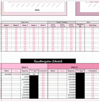 BCBA Caseload Organizer: All-In-One Google Sheet – Behavior Analyst ...