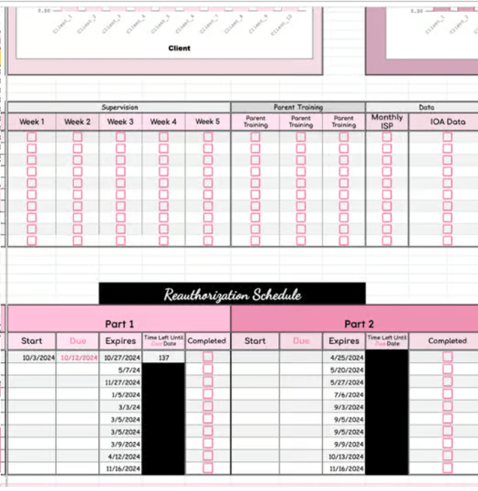 BCBA Caseload Organizer: All-In-One Google Sheet – Behavior Analyst ...