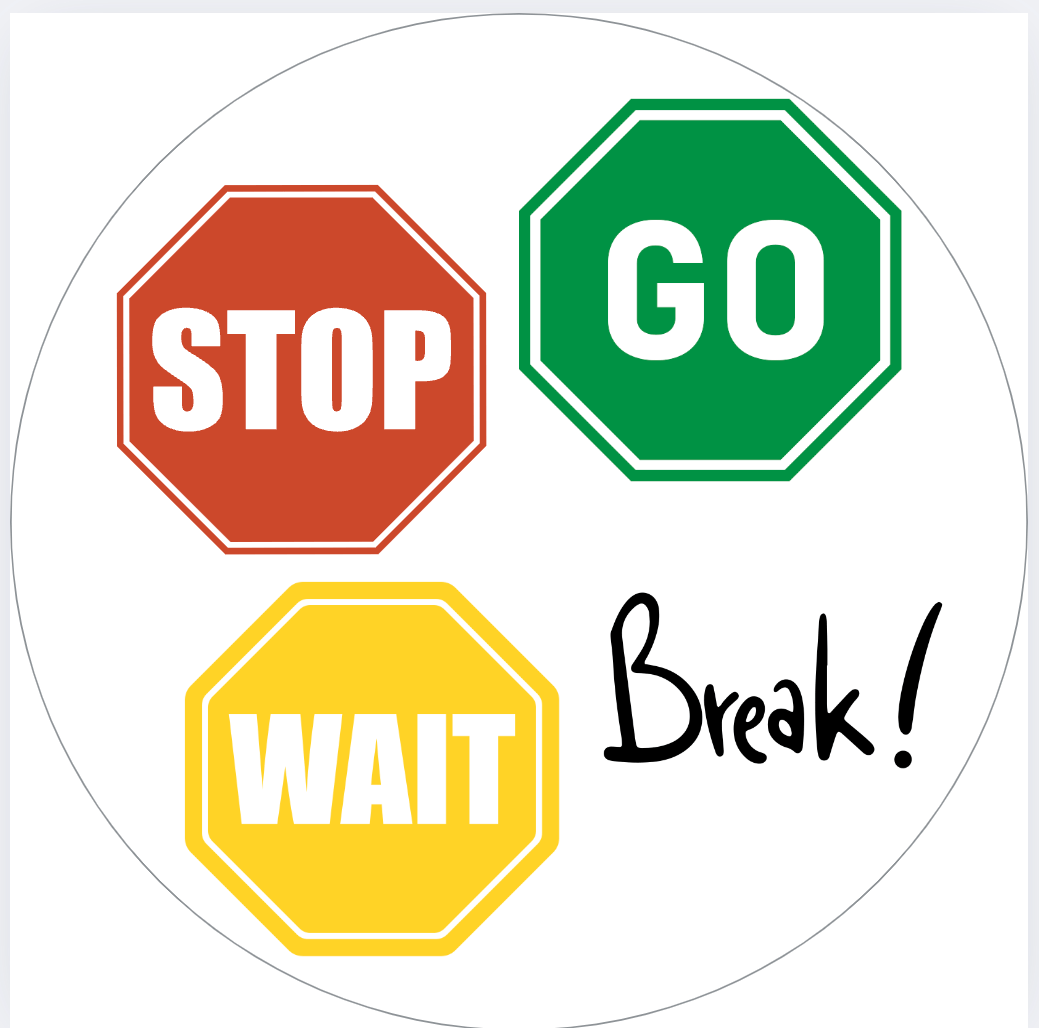Printable “Stop, Go, Wait & Break” Visual Cue Cards | Digital Download ...