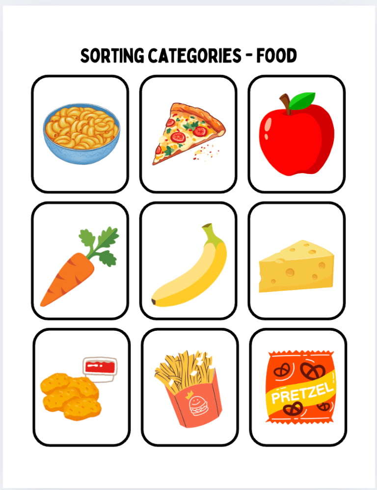 90 Sorting Category Cards | Digital Download | Sorting Activities for ...