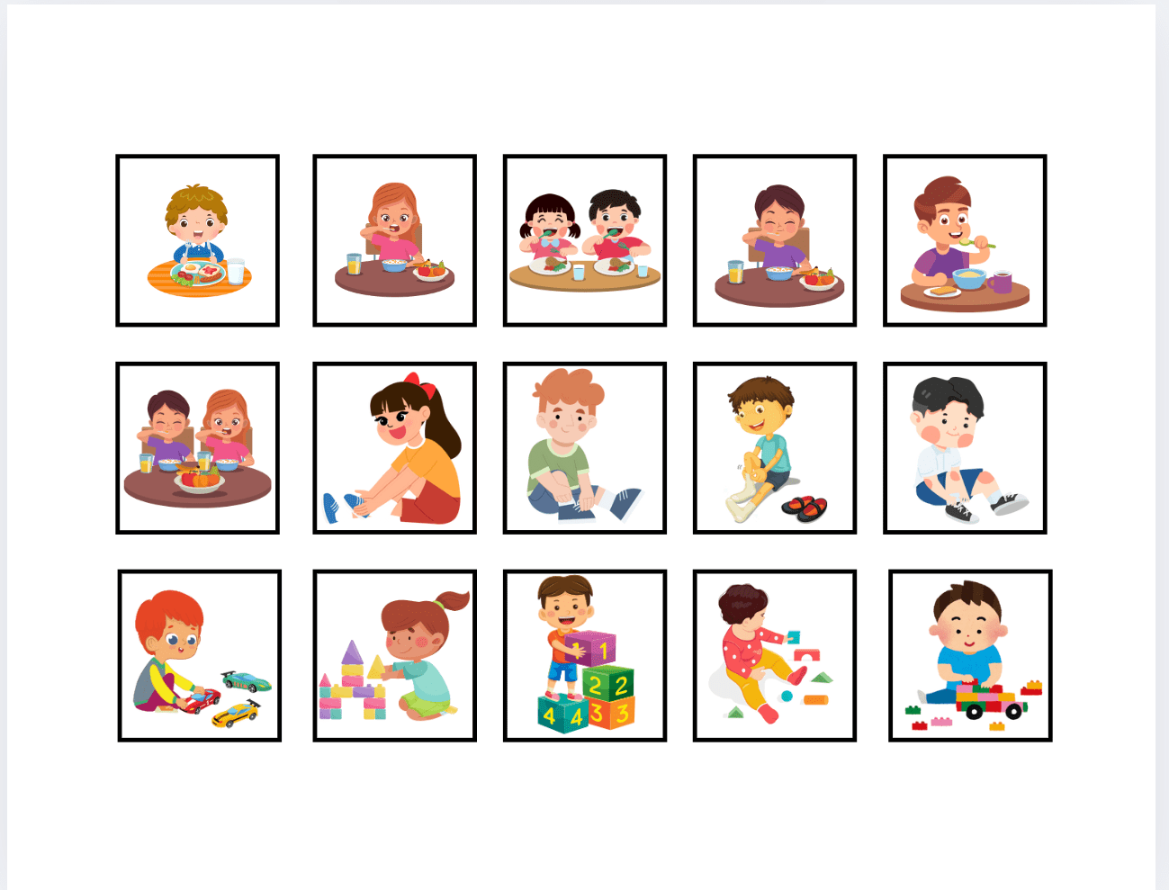 Printable Visual Schedule with over 75 Icons – Morning & Evening ...