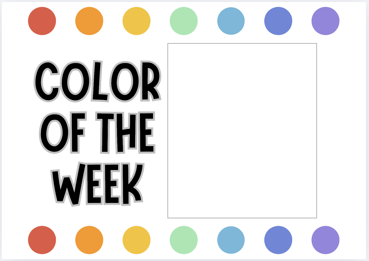 Color Themed Activity Bundle for Early Learners: Weekly Color Visuals ...